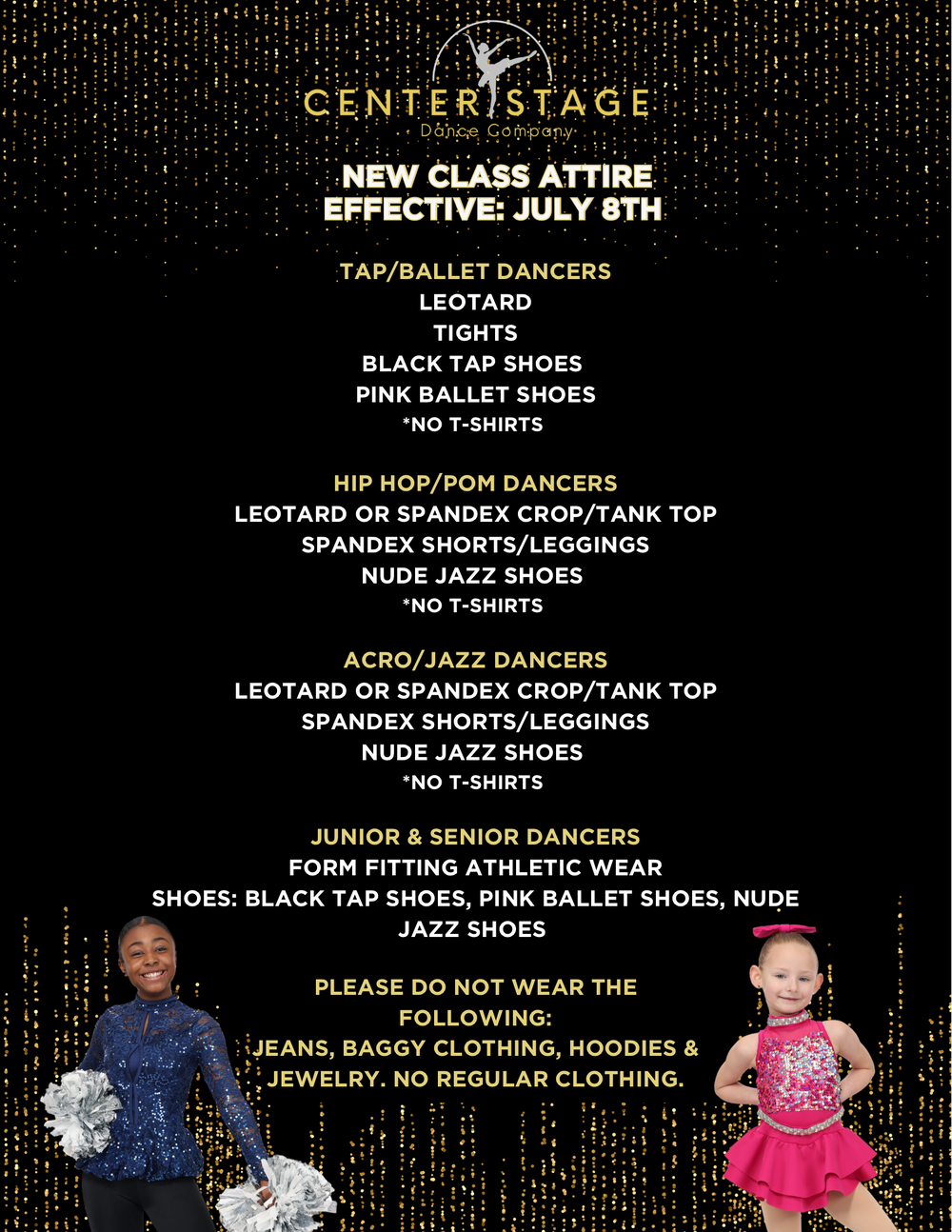 Class Attire – Center Stage Dance Company